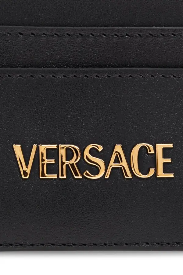 Versace Logo-lettering Card Holder