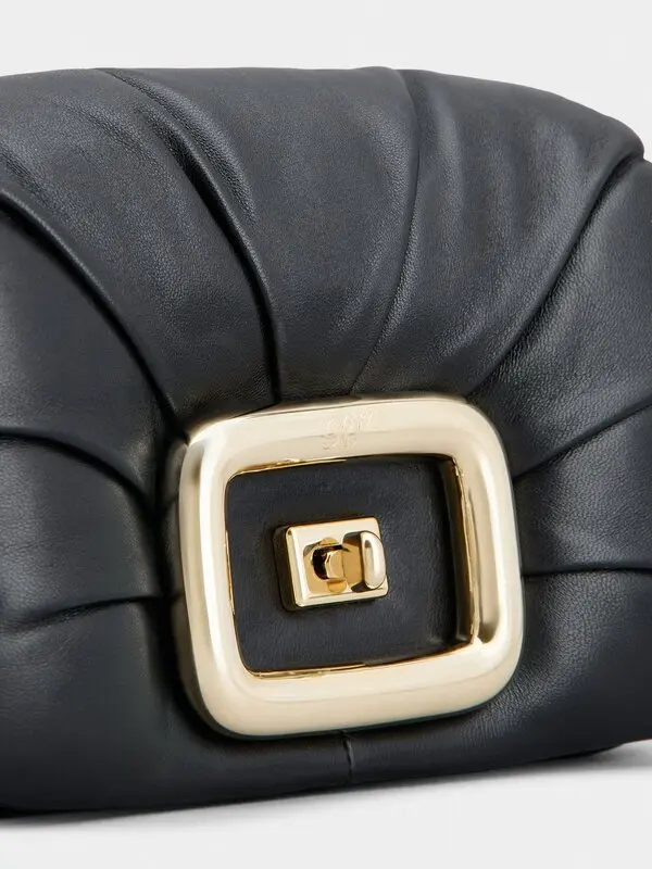 ROGER VIVIER Logo Engraved Foldover Top Shoulder Bag