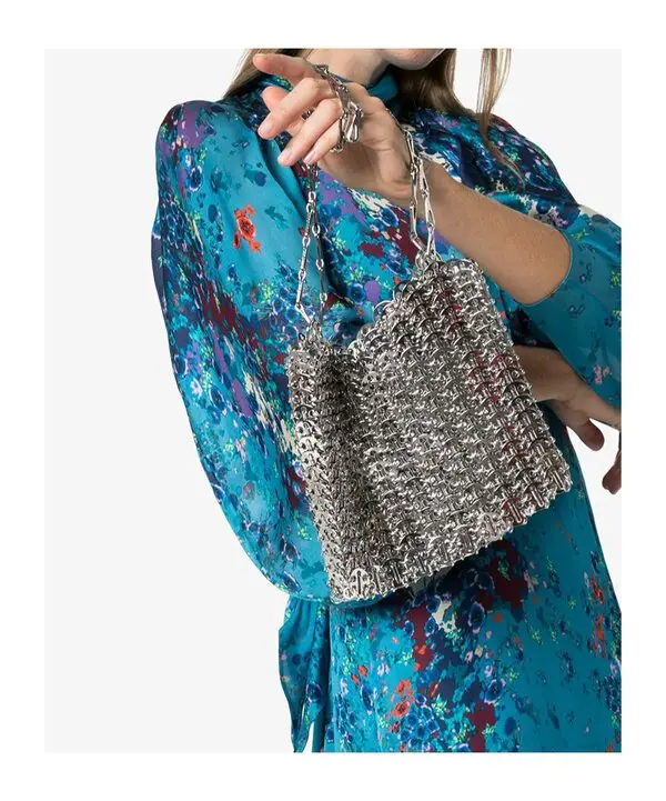 Rabanne Chain Shoulder Bag - Gray