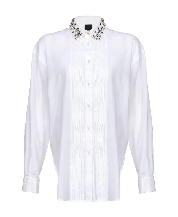 Pinko Embellished Pleat Detailed Shirt