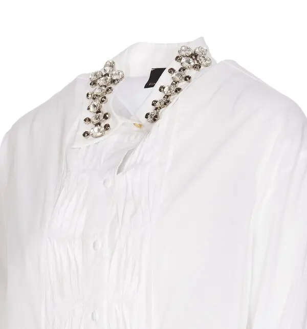 Pinko Embellished Pleat Detailed Shirt