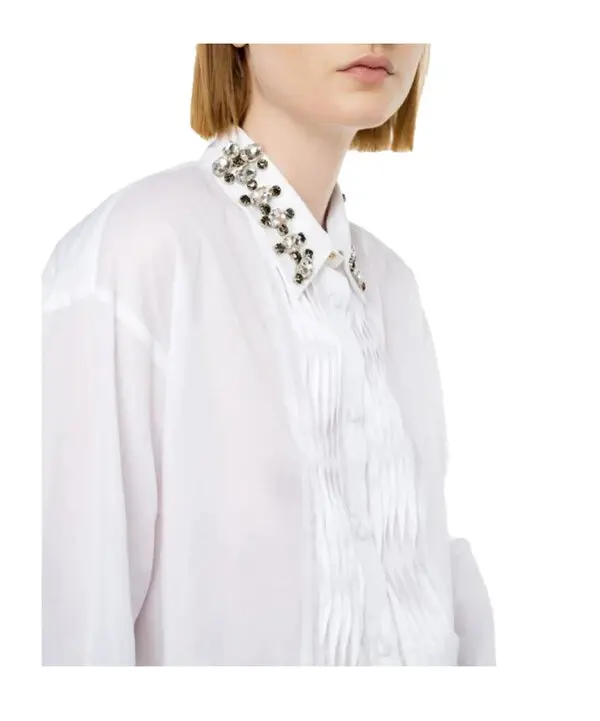 Pinko Embellished Pleat Detailed Shirt