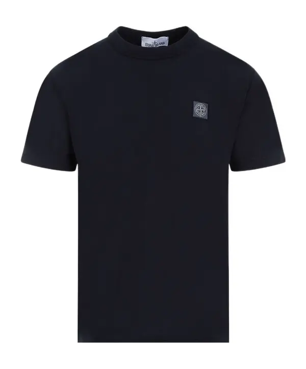 Stone Island Logo Patch Crewneck T-shirt - Blue