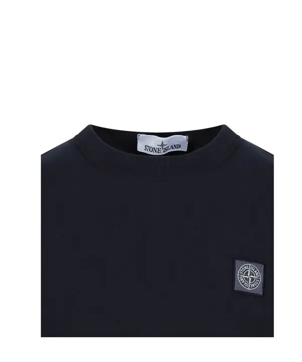 Stone Island Logo Patch Crewneck T-shirt - Blue