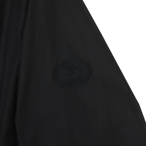 Burberry High-neck Zip-up Jacket With Drawstring Waist - Black