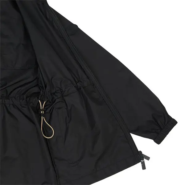 Burberry High-neck Zip-up Jacket With Drawstring Waist - Black