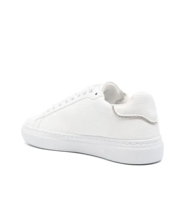 Fabiana Filippi Round Toe Lace Up Sneakers - White