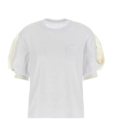 Sacai Balloon Sleeve Jersey T-shirt - White