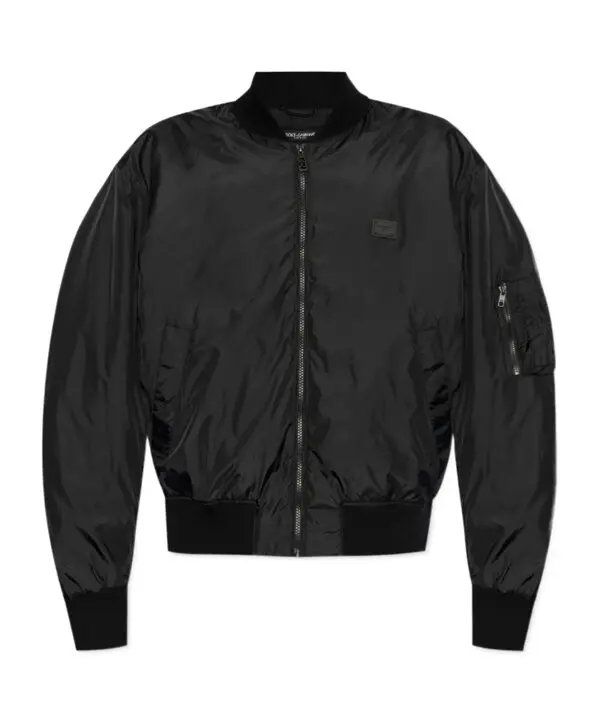 Dolce & Gabbana Logo Tag Padded Bomber Jacket
