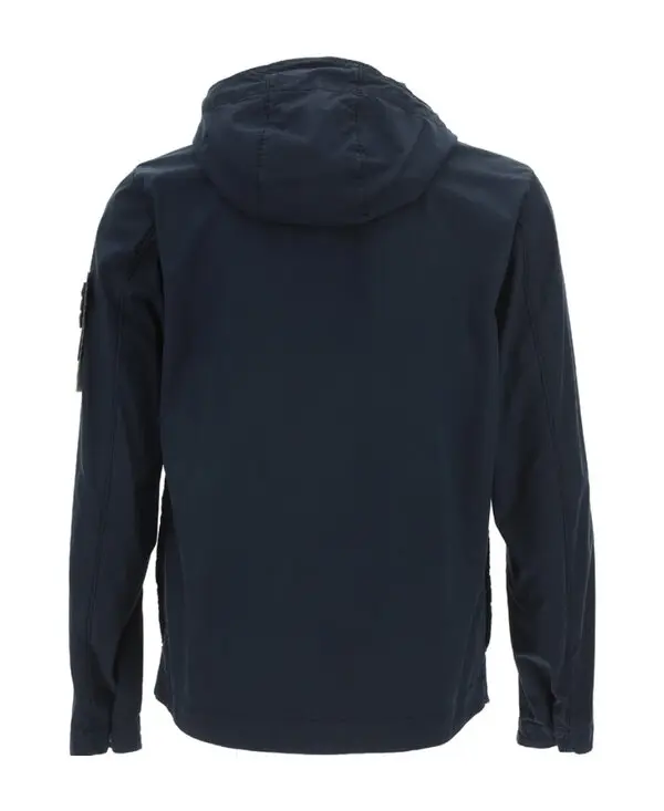 Stone Island Hooded Casual Jacket With Compass Pattern
