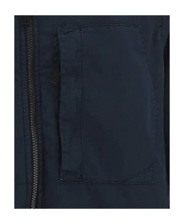Stone Island Hooded Casual Jacket With Compass Pattern