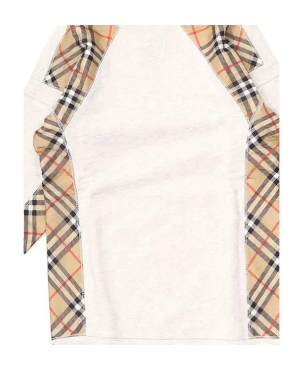 Burberry Vintage Check Panel Cotton Sweater Dress