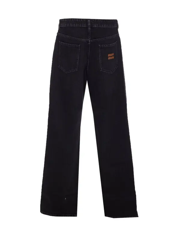 Miu Miu Straight Leg Jeans - Black