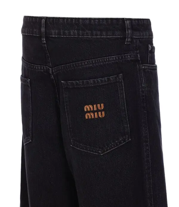 Miu Miu Straight Leg Jeans - Black