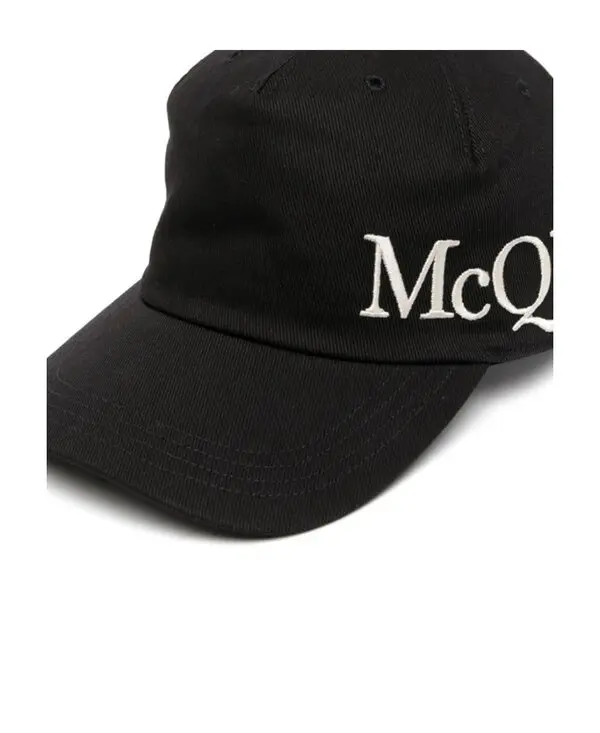 Alexander McQueen Logo Embroidered Baseball Cap - Black