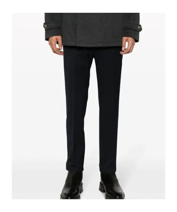 PT TORINO Slim Fit Tailored Trousers - Navy