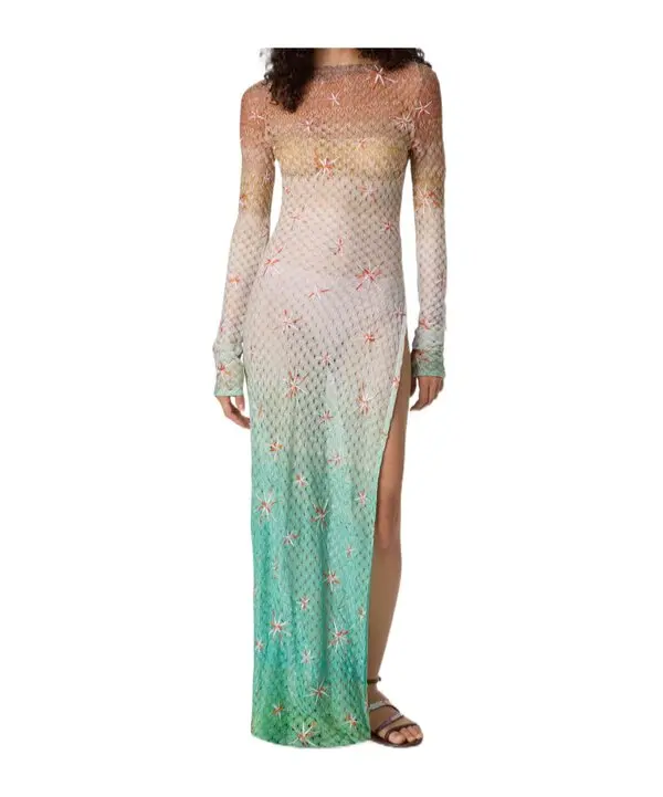 Missoni Dégradé Spiderweb Motif Cardigan - Nude