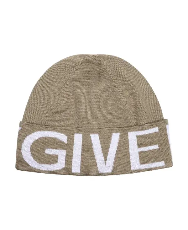 Givenchy Logo Woolen Cap - Nude