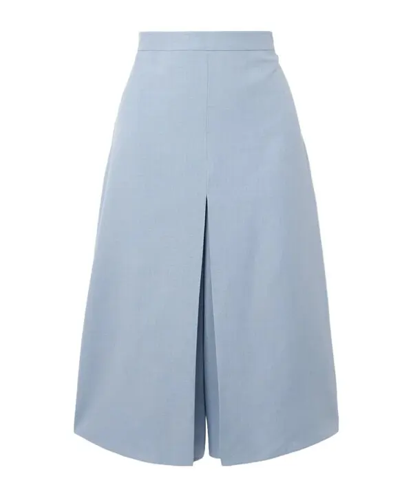 Valentino Garavani Belt Loop Skirt With Slit - Blue