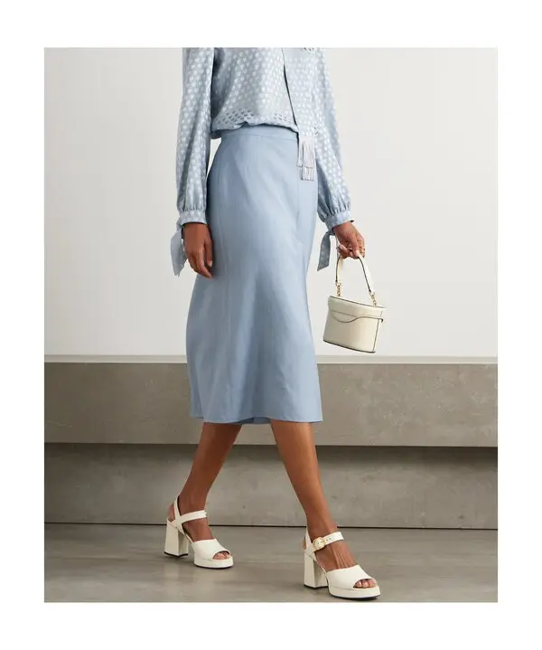 Valentino Garavani Belt Loop Skirt With Slit