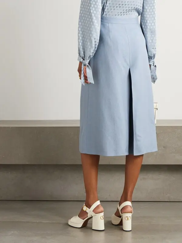 Valentino Garavani Belt Loop Skirt With Slit