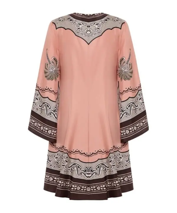 La DoubleJ Printed Long Sleeve Wrap Dress