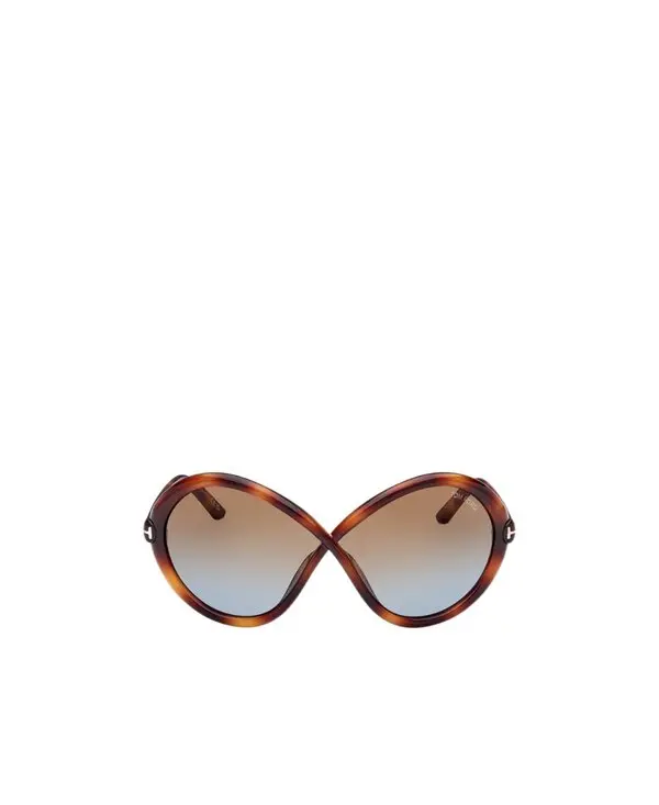 TOM FORD Oval Frame Sunglasses - Multicolor