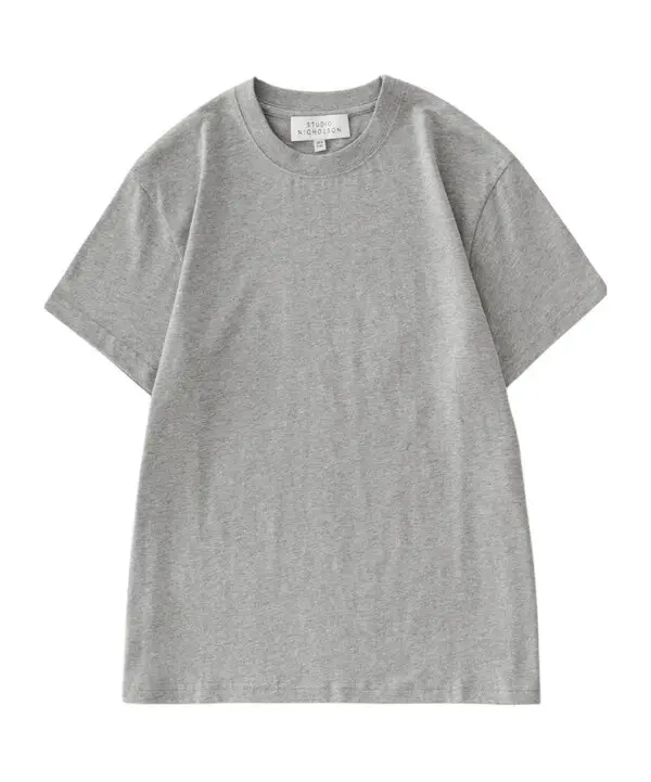 Studio Nicholson Marine Crewneck T-shirt - Gray Marble