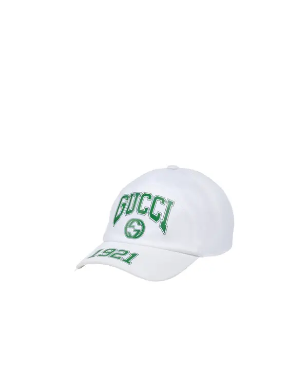 Gucci Baseball Cap With Logo Detail - White