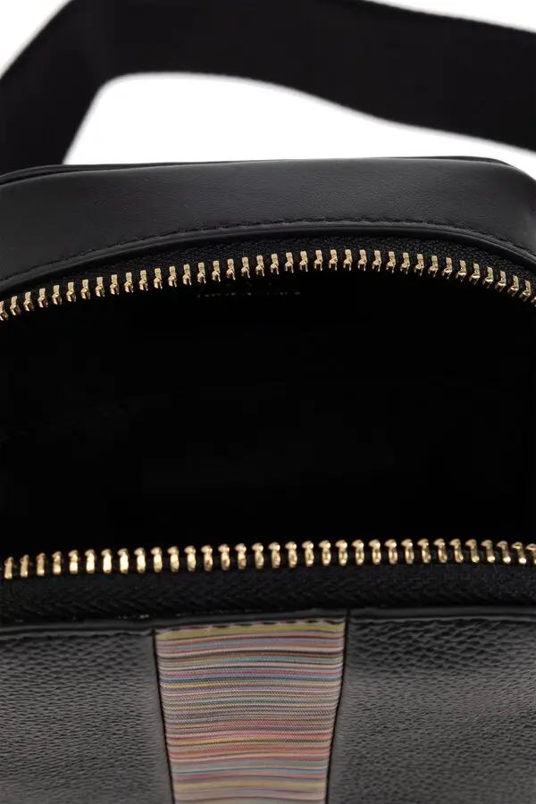Paul Smith Leather Cross Body Bag With Signature Stripe Detail