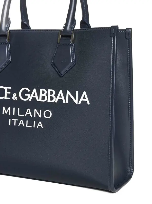 Dolce & Gabbana Logo Printed Tote Bag - Black