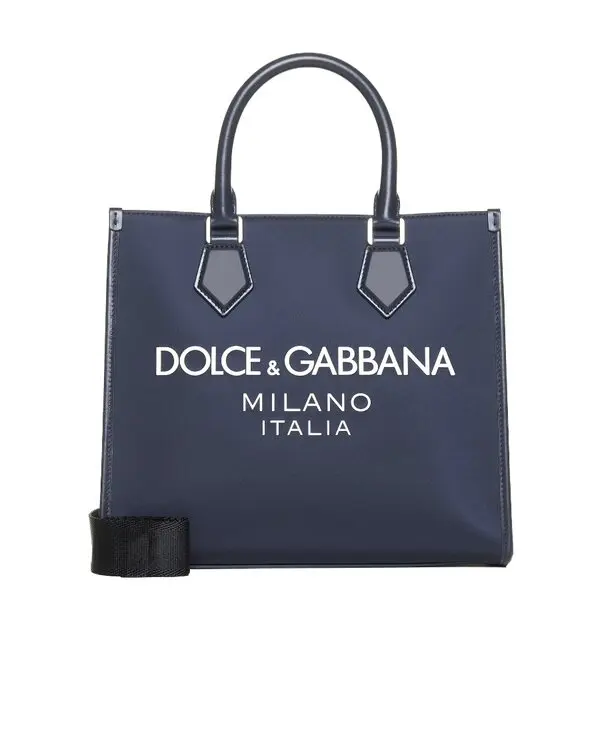 Dolce & Gabbana Logo Printed Tote Bag - Black