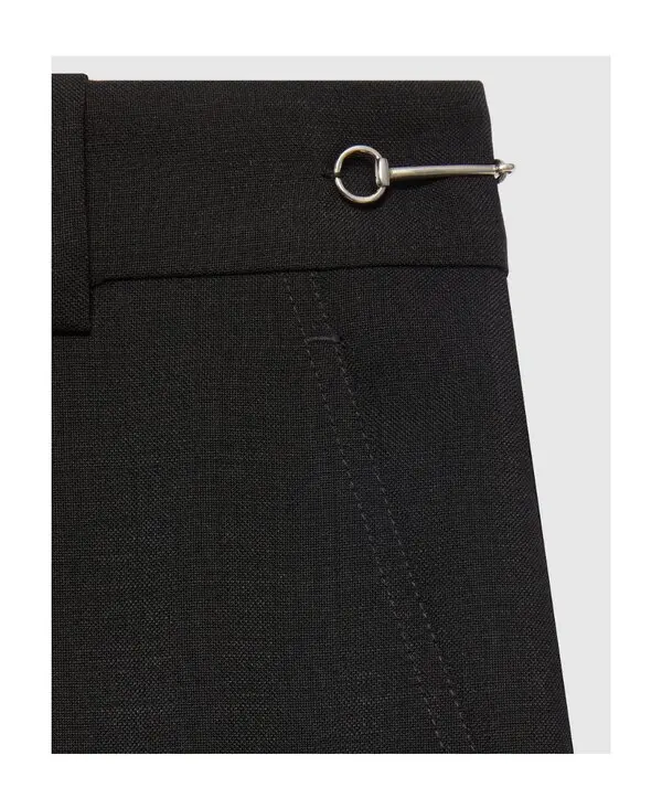 Gucci Pleated Front Trousers With Buckle Detail