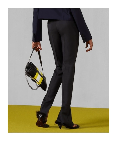 Gucci Pleated Front Trousers With Buckle Detail