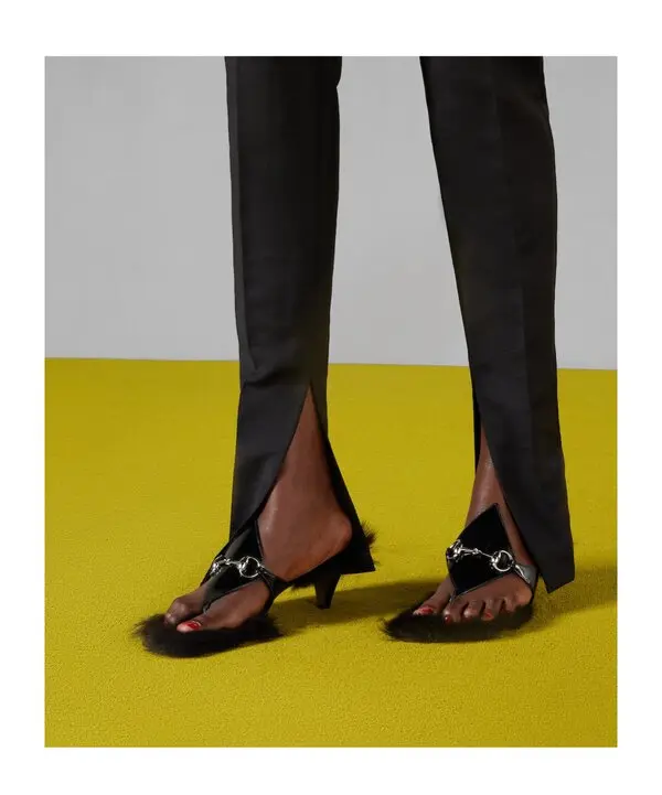 Gucci Pleated Front Trousers With Buckle Detail