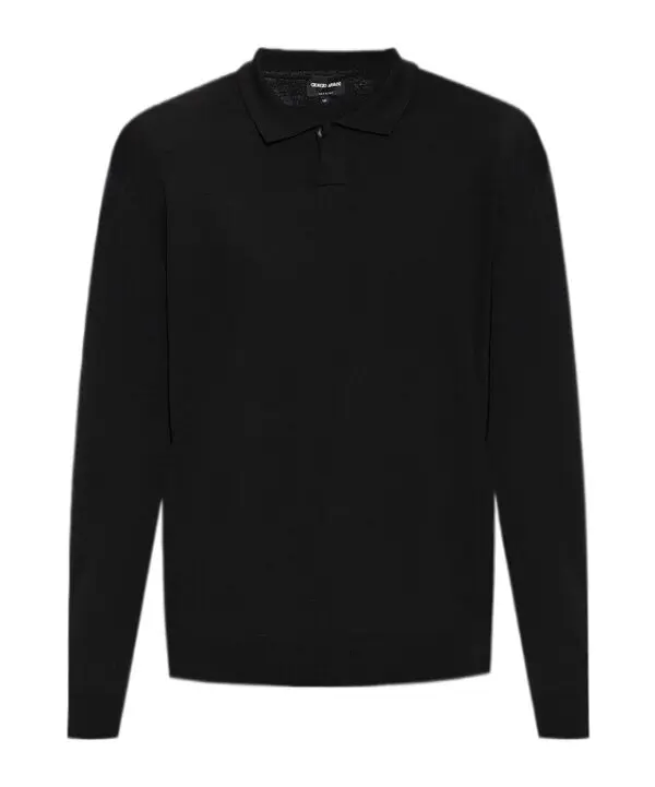 Giorgio Armani Classic Fit Polo Shirt - Black