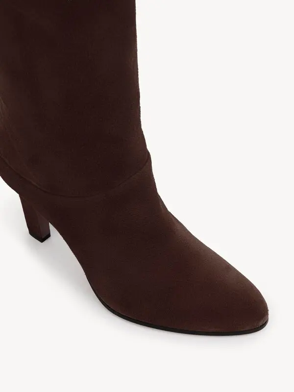 Chloé 85mm Eve Suede Over-the-knee Boots - Chocolate Brown