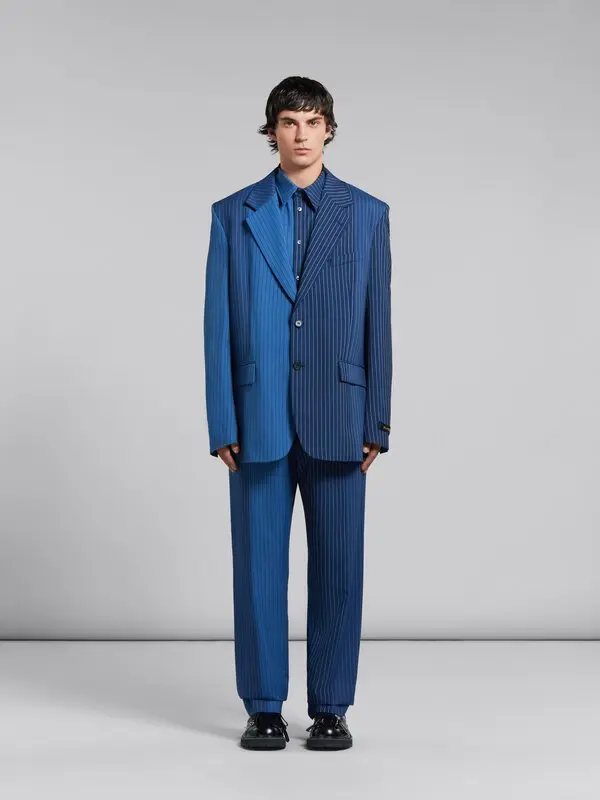 Marni Dégradé Pinstripe Wool Blazer