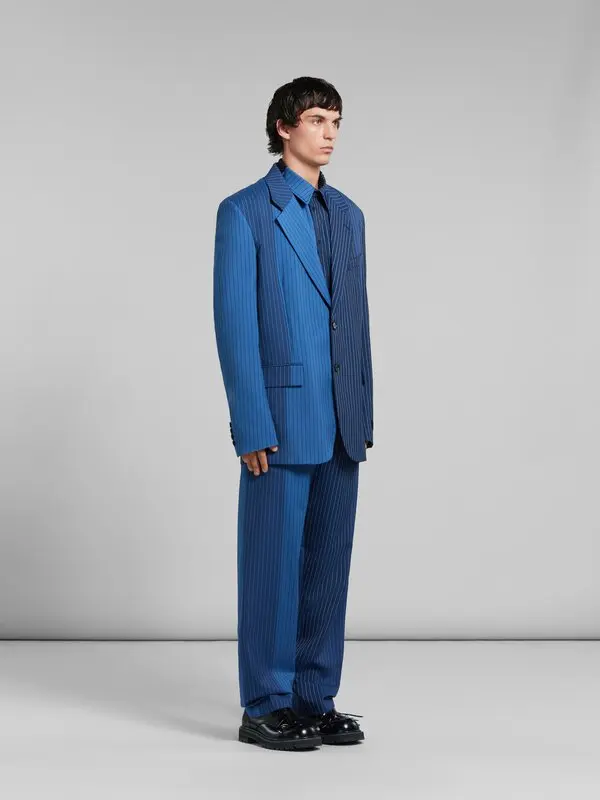 Marni Dégradé Pinstripe Wool Blazer