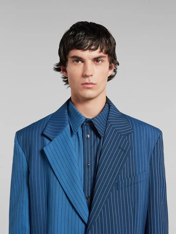Marni Dégradé Pinstripe Wool Blazer