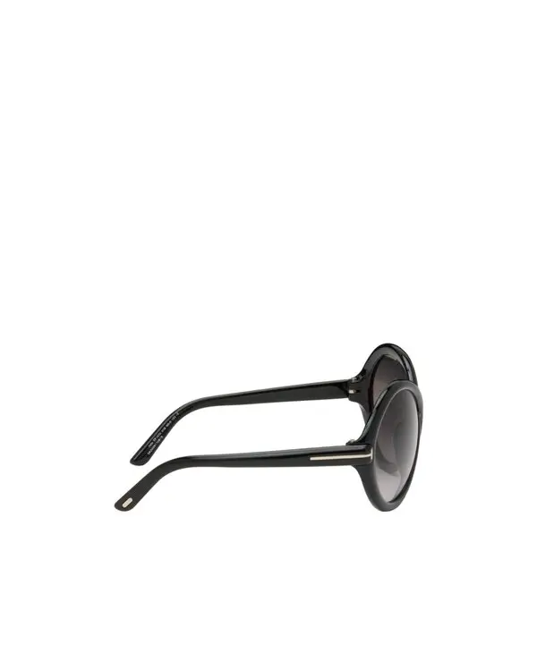 TOM FORD Oval Frame Sunglasses - Black