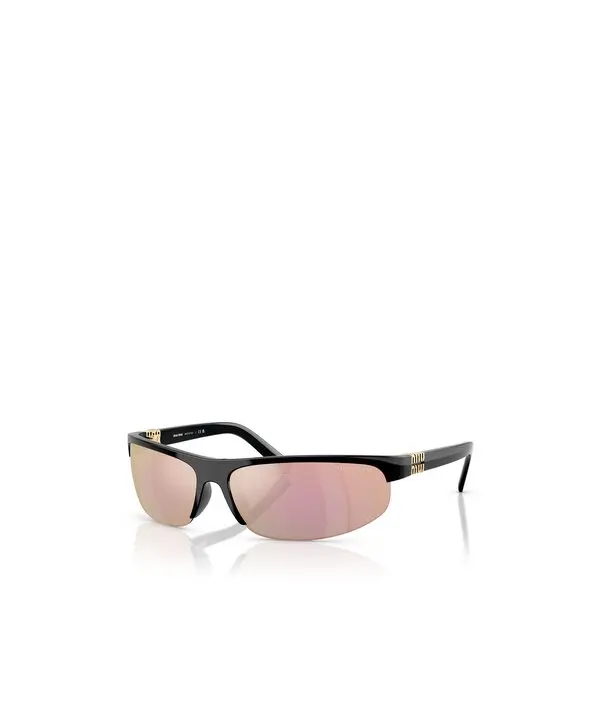 Miu Miu Wraparound Sunglasses - Black