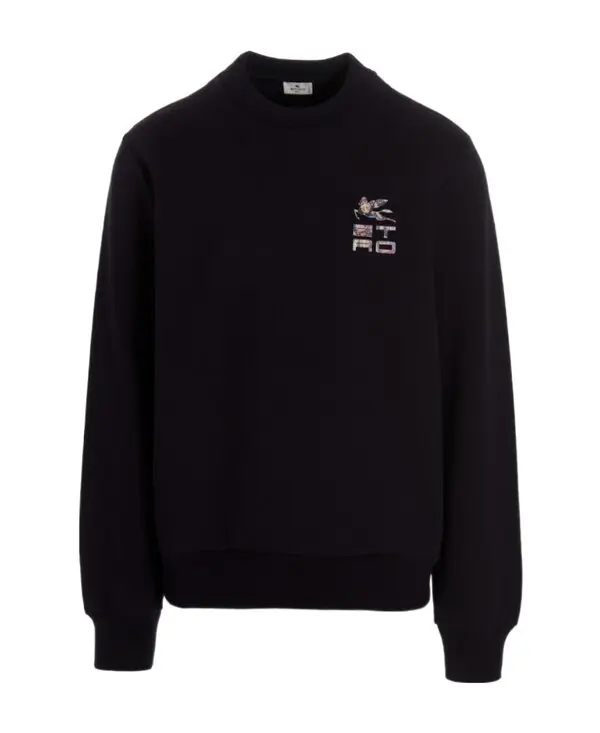 Etro Logo Print Crewneck Sweatshirt - Black