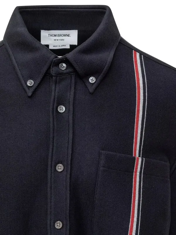 Thom Browne Buttoned Jacket - Navy Blue