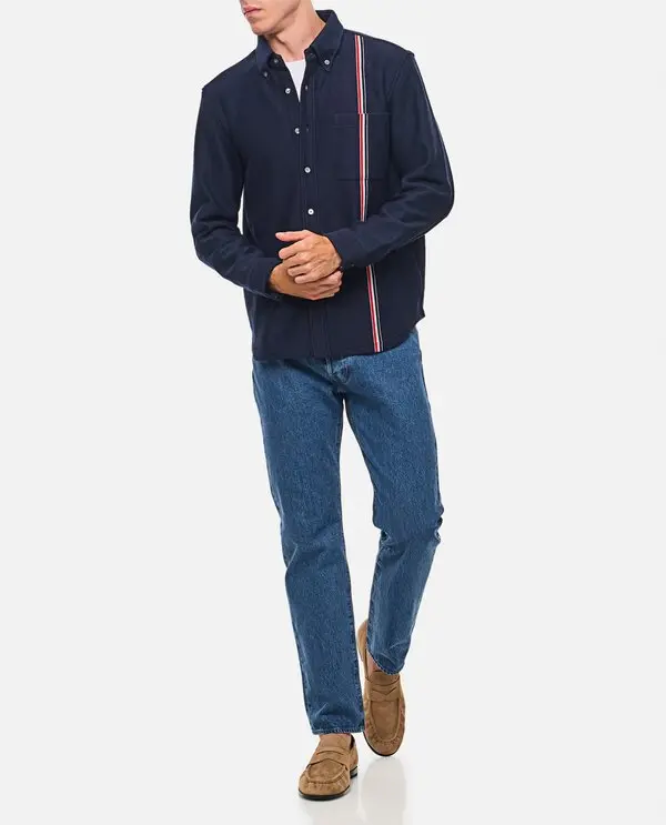 Thom Browne Buttoned Jacket - Navy Blue