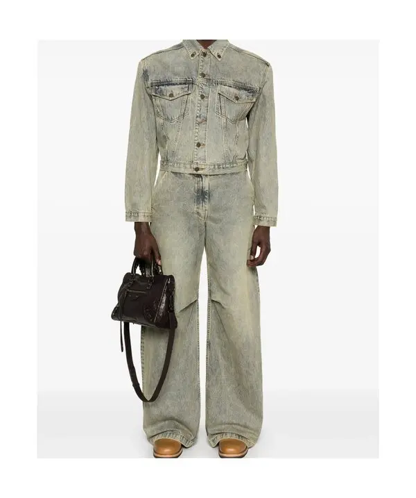 ENTIRE STUDIOS Shrunken Denim Jacket - Gray