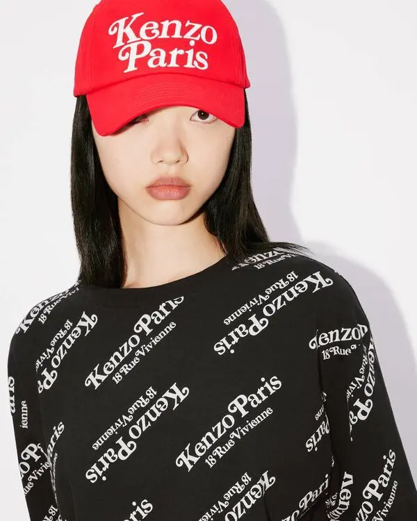 Kenzo All-over Logo Printed Crewneck T-shirt - Black