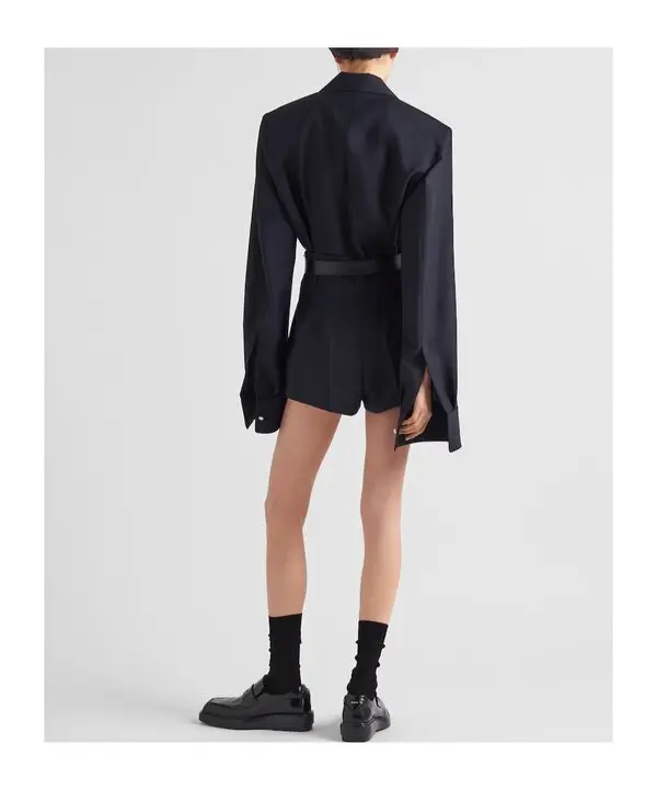 Prada Single-breasted Belted Shirt Jacket