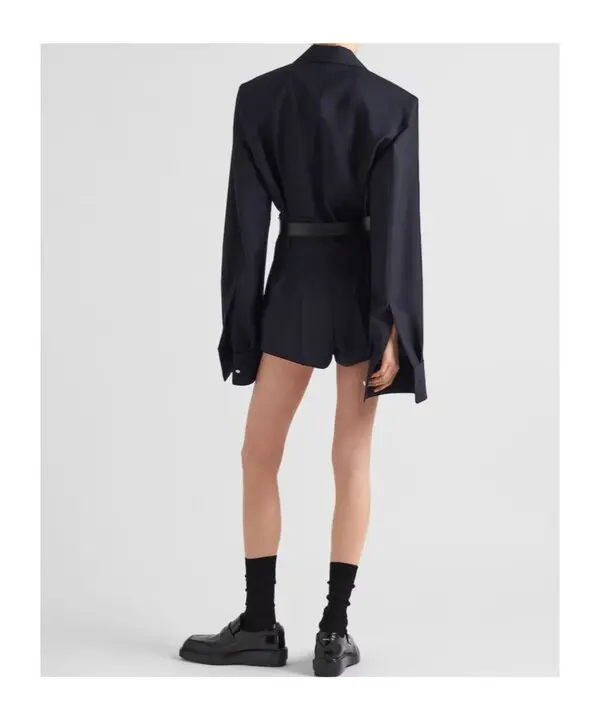 Prada Single-breasted Belted Shirt Jacket
