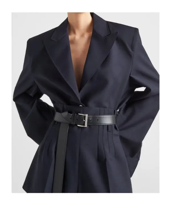 Prada Single-breasted Belted Shirt Jacket